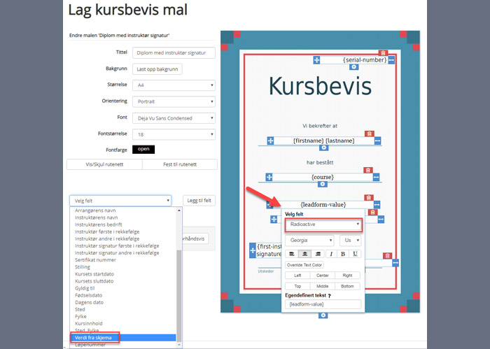 Lag bedre kursbevis med digital signatur og løpenummer